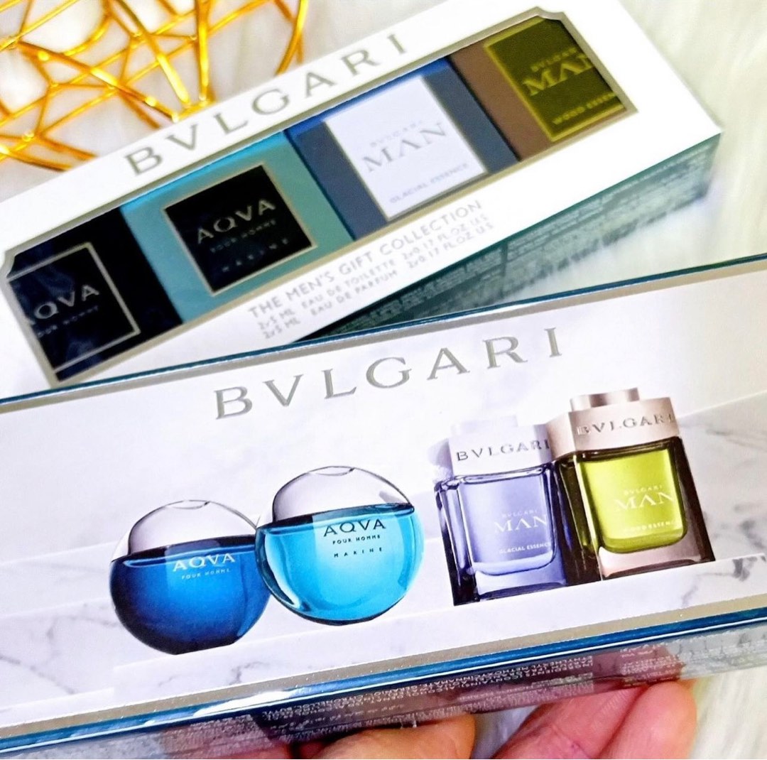Bvlgari Man Mini x 4 Perfume Set, Beauty & Personal Care, Fragrance ...