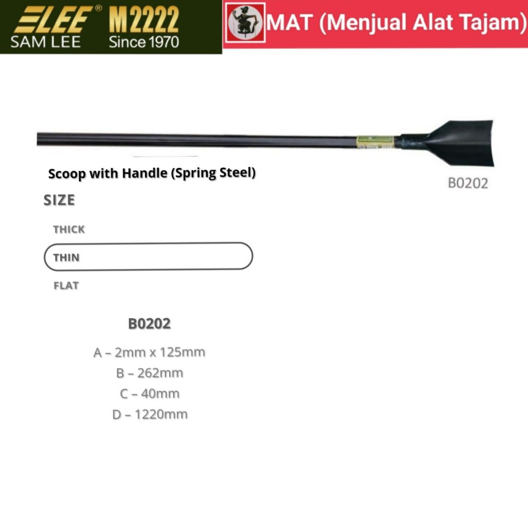 Cangkul Lurus/ Straight Hoe / Scoop With Handle Brand SamLee M2222 ...