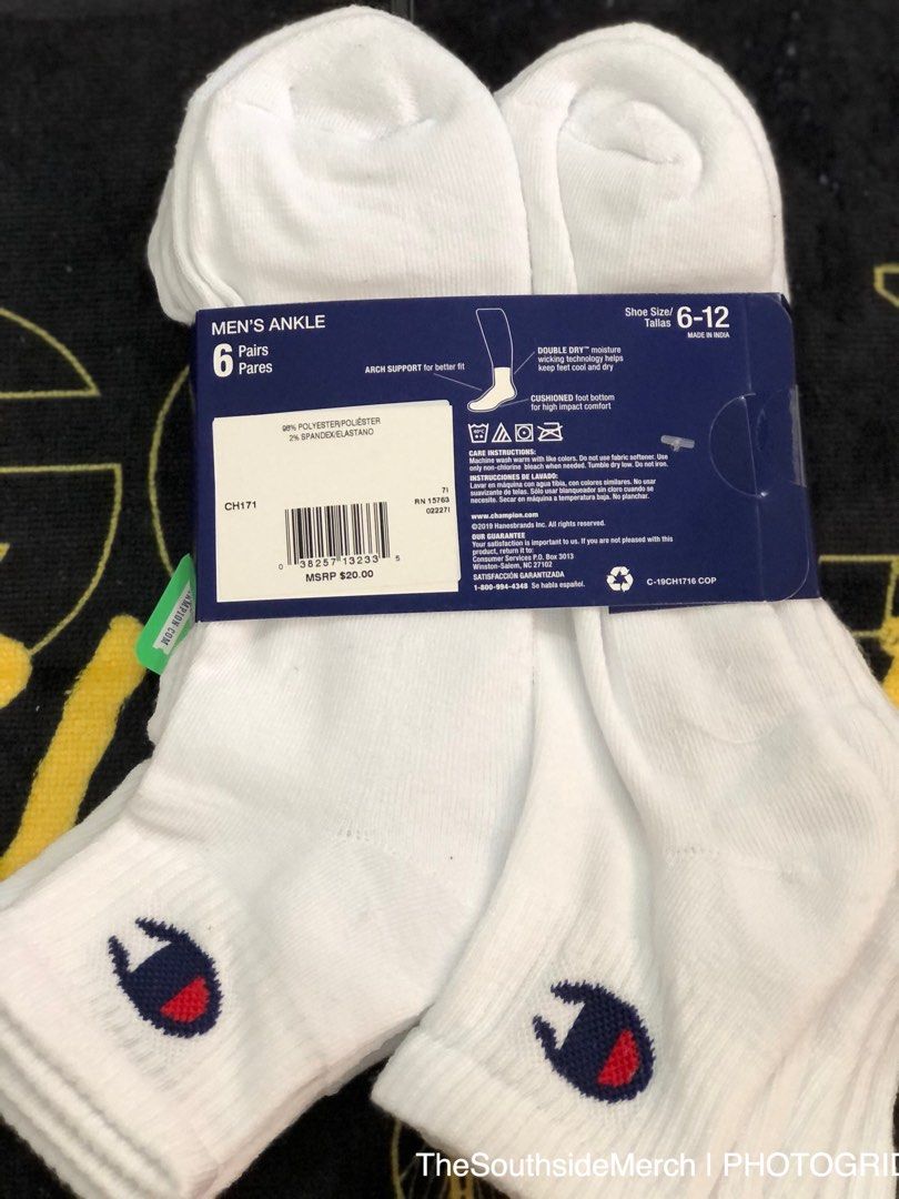 Champion brand cushioned ankle socks, Men's Fashion, Watches ...