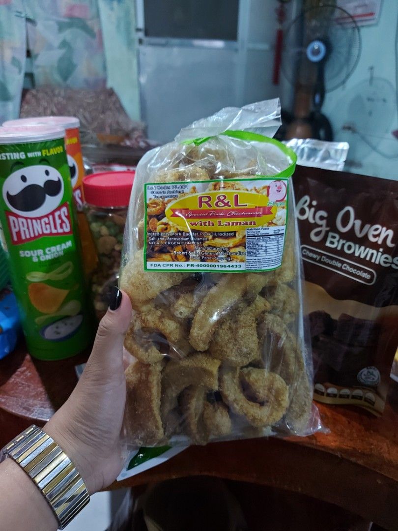 Chicharon with Laman, Food & Drinks, Local Eats on Carousell