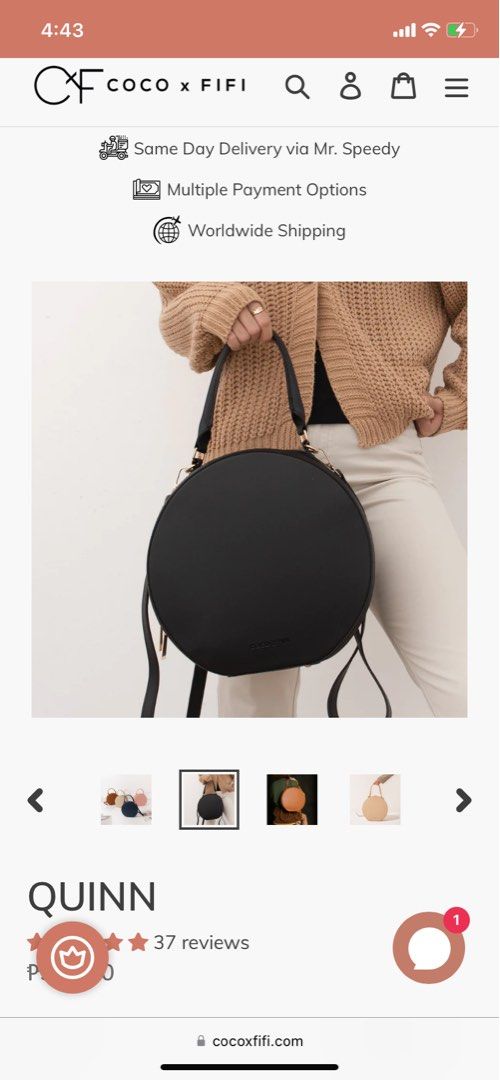 Coco x Fifi Quinn round bag, Luxury, Bags & Wallets on Carousell