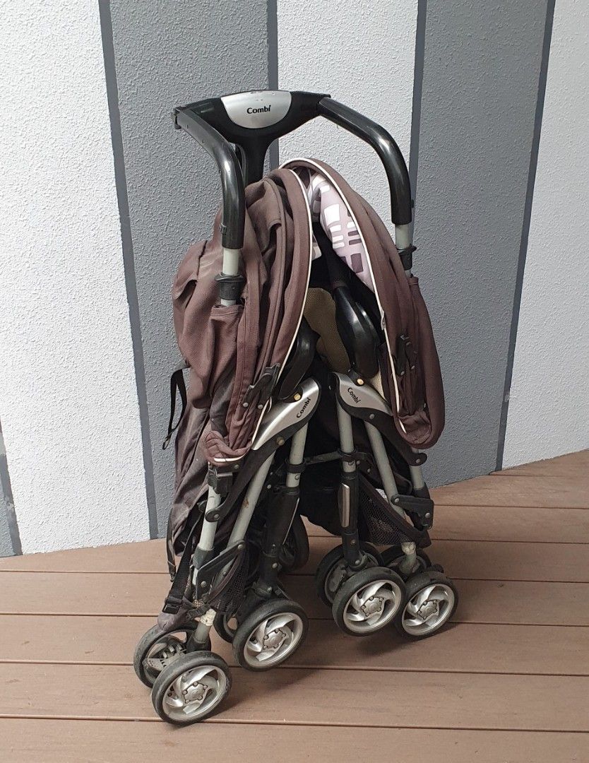 Combi twin sport double stroller pram foldable collapsible, Babies ...