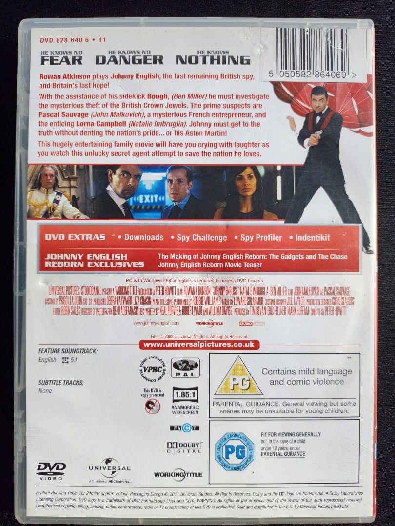 DVD Johnny English, Hobbies & Toys, Music & Media, CDs & DVDs on Carousell