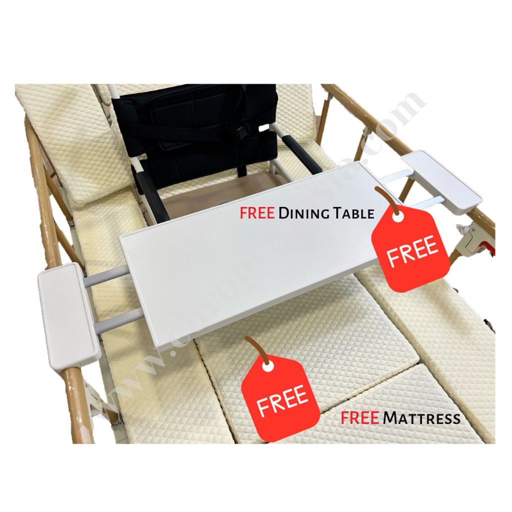 [EUROPROS EB-15] 2 IN 1 Hospital Nursing Bed with Built in Commode ...