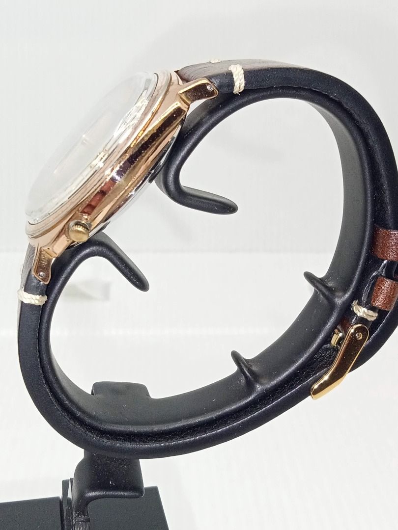 OMG Rare! Vintage 1963/1964 Seiko 5 "Seikosha" Sportsmatic Caliber 410 "Semi-Linen" Dial Gold ...