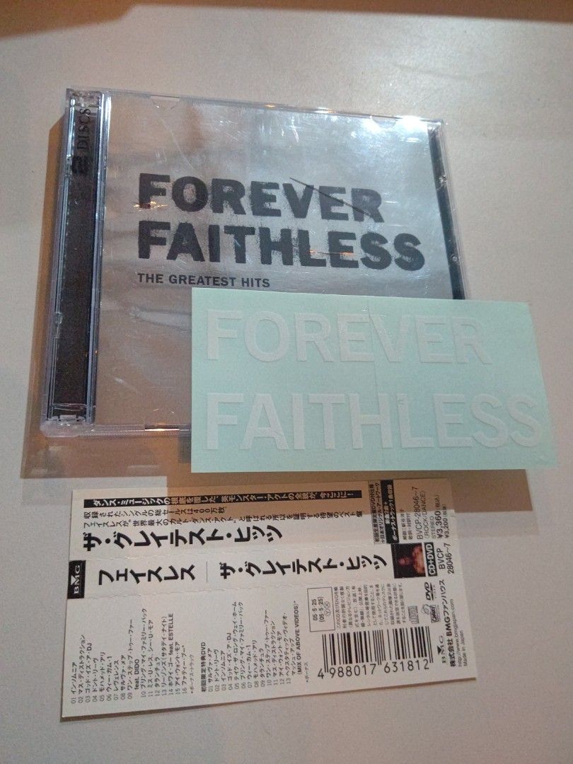Faithless. Forever The Greatest Hits JAPAN CD+DVD, 興趣及遊戲, 音樂、樂器 & 配件 ...
