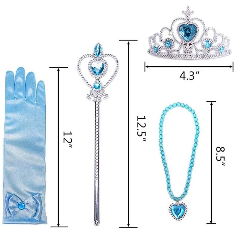 Frozen Elsa accessory set princess tiara sceptre set fake ear rings ...