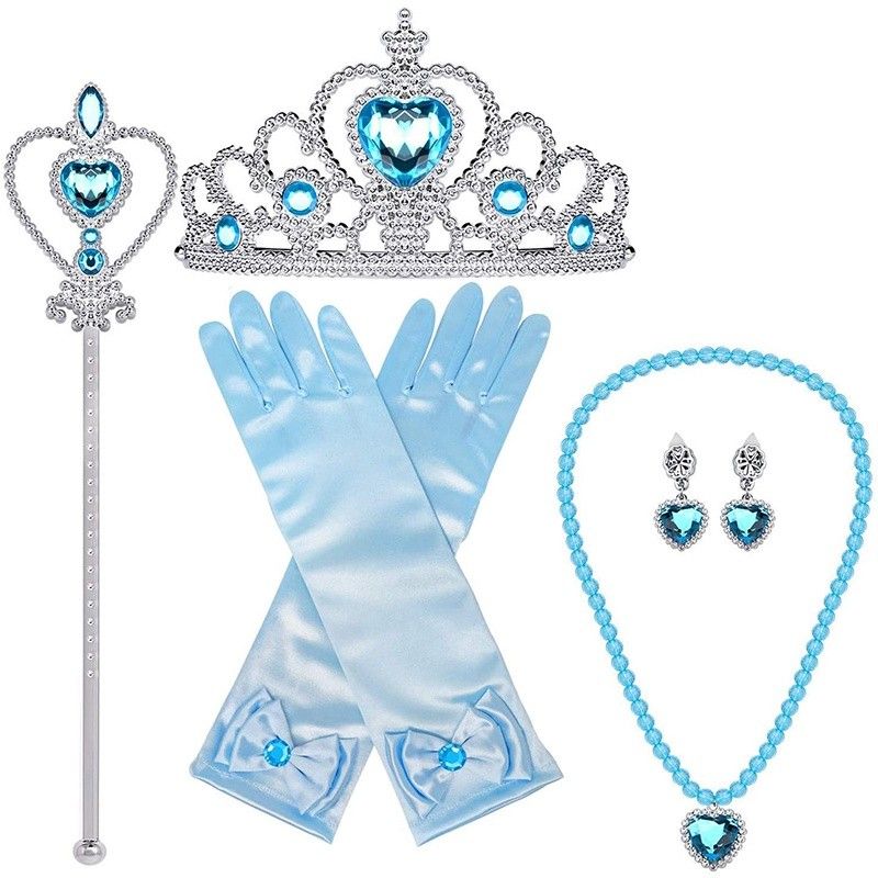 Frozen Elsa accessory set princess tiara sceptre set fake ear rings ...