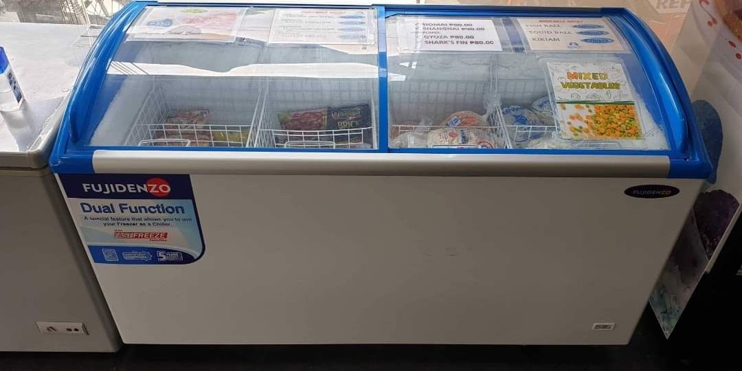 FUJIDENZO 18 cu ft Curved Glass Freezer/Chiller FSP-18ADF2, TV & Home Appliances, Kitchen ...