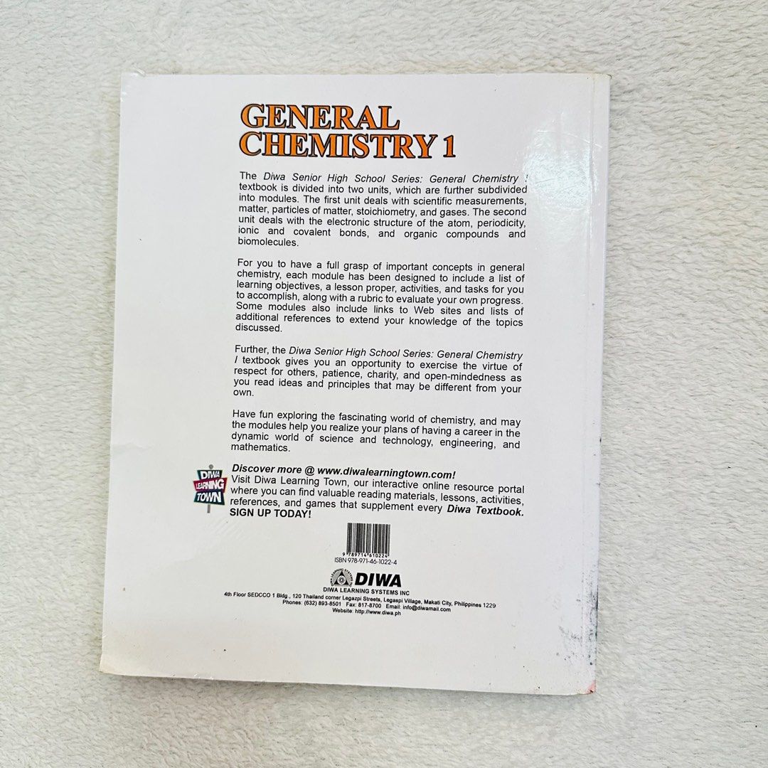 General Chemistry 1 (DIWA Senior High School Series STEM), Hobbies & Toys, Books & Magazines ...
