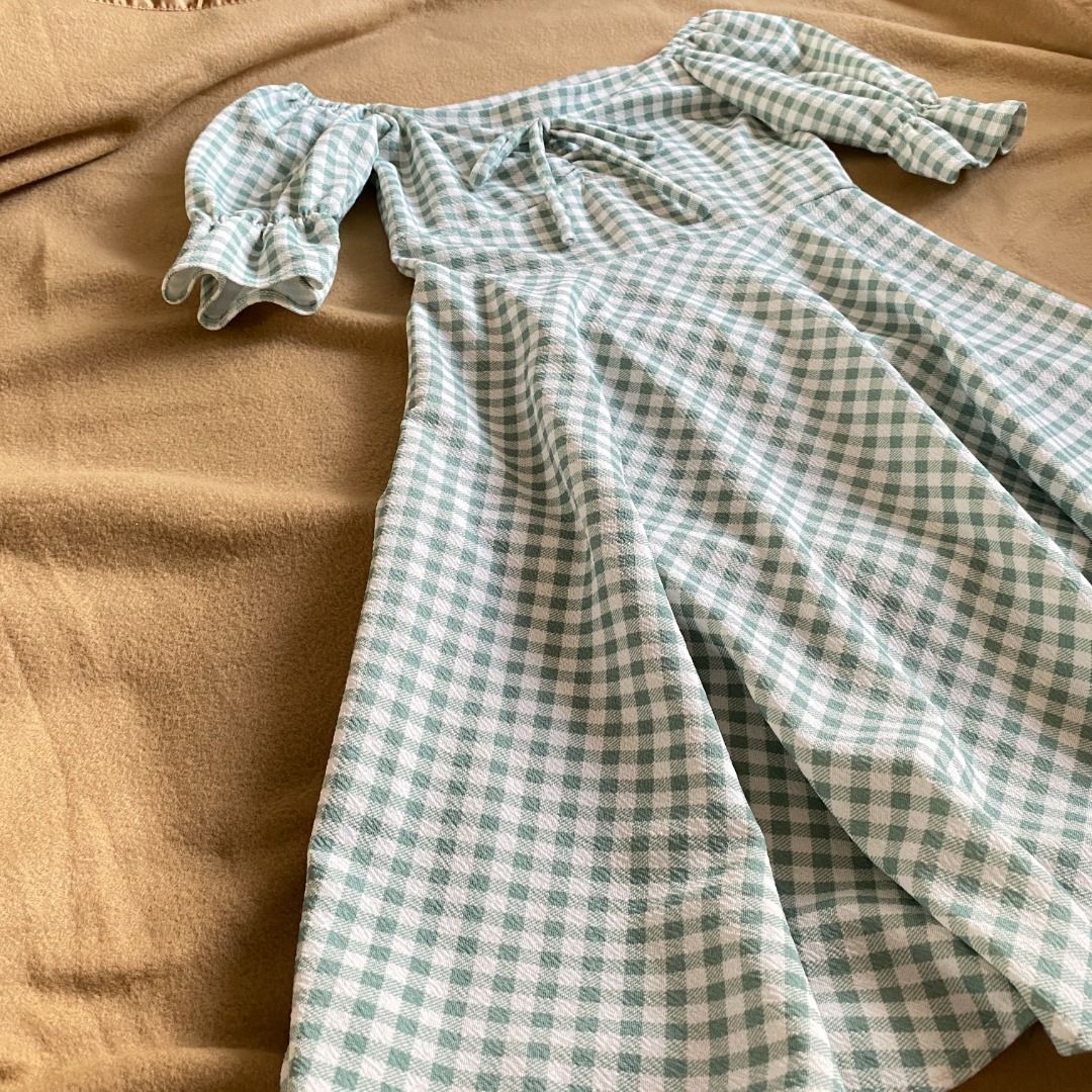 Green Checkered Dress, Women's Fashion, Dresses & Sets, Dresses on ...