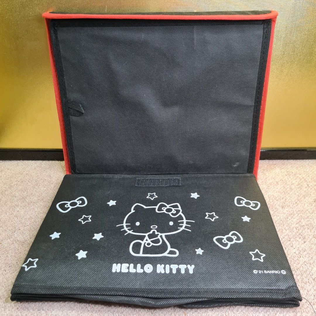 HELLO KITTY FOLDING MULTI-PURPOSE STORAGE ORGANIZER IN BLACK & WHITE ...