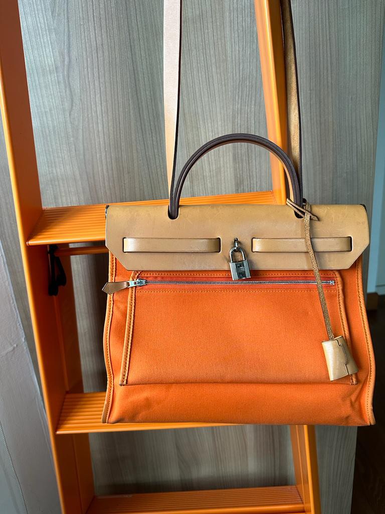 Hermes canvas Kelly bag, Women's Fashion, Bags & Wallets, Shoulder Bags ...