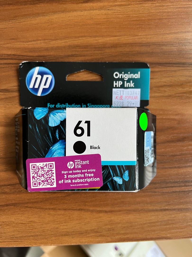 HP 61 Ink Cartridge (Black), Computers & Tech, Printers, Scanners ...