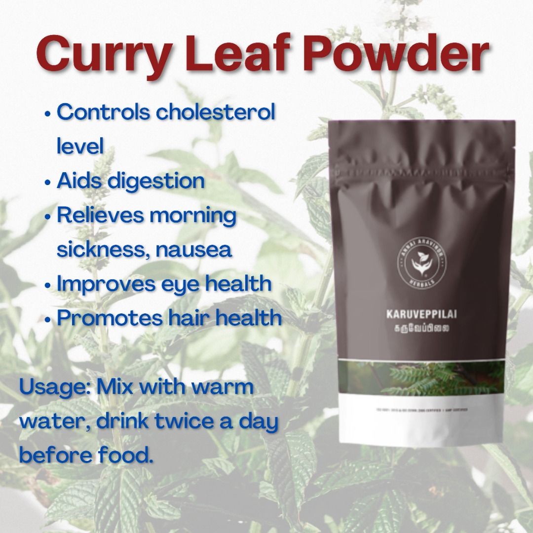 Karuveppilai / Curry Leaf Powder | 50g | Annai Aravindh Herbals ...