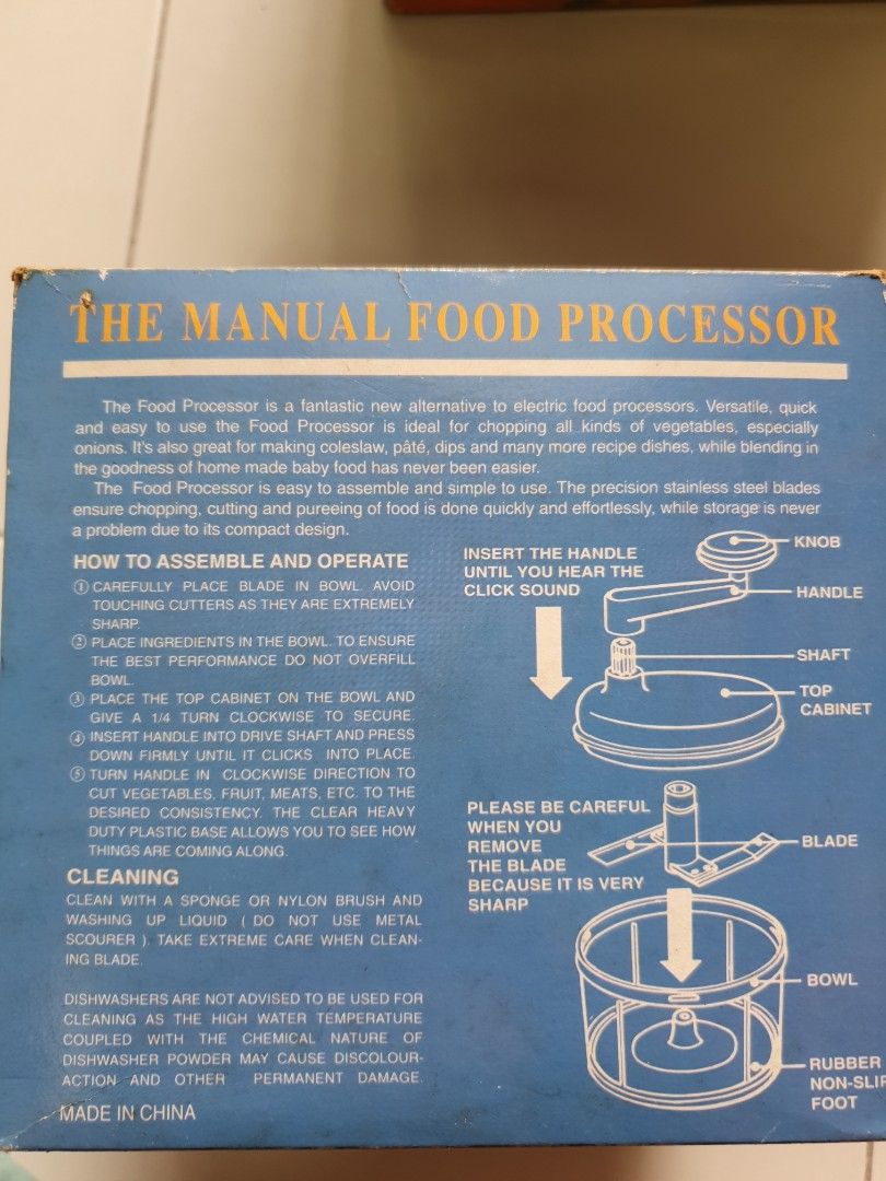 Kitchen helper set / Manual Food processor, Furniture & Home Living, Kitchenware & Tableware ...