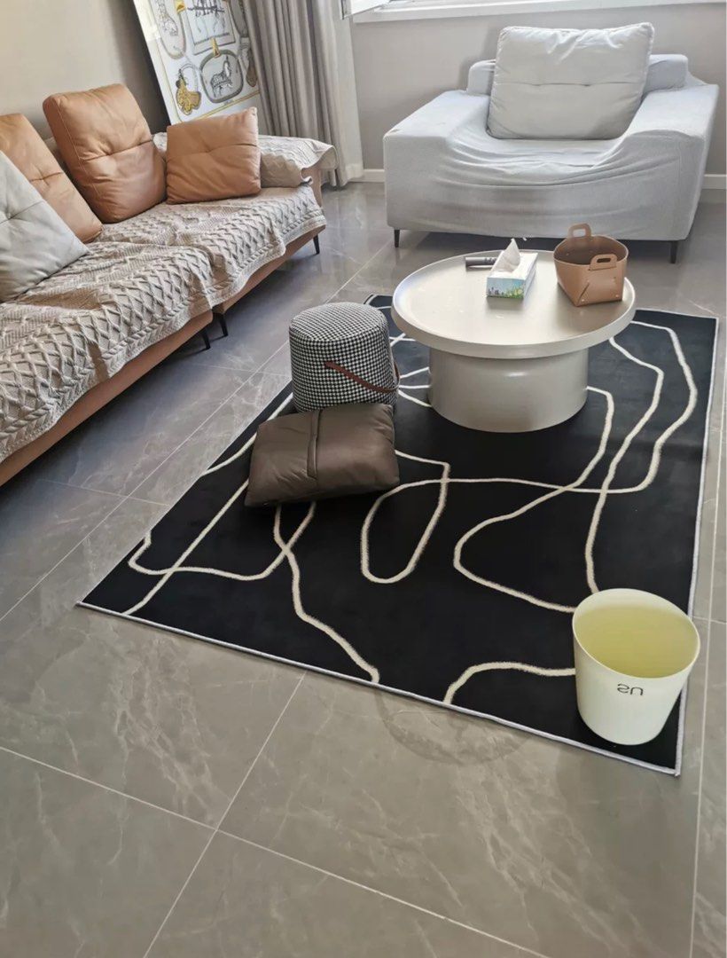 LAMIER Abstract Line Rug, Furniture & Home Living, Home Decor ...