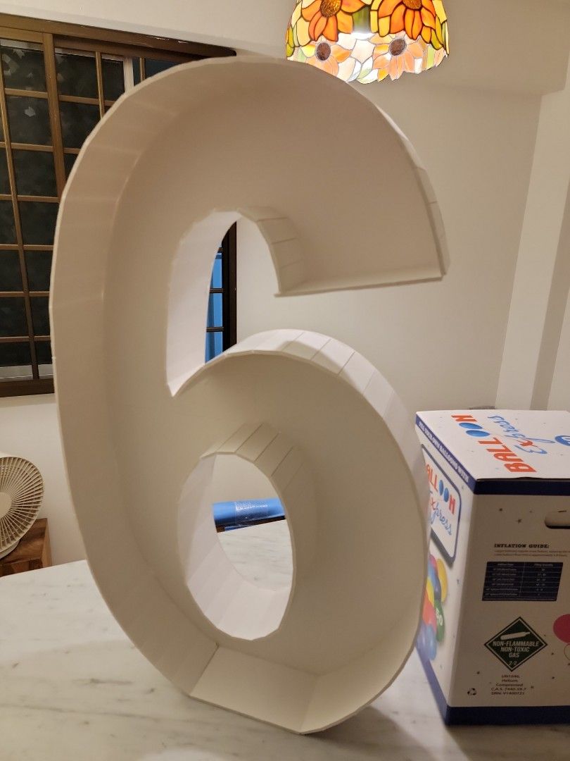 Large Number 6, Hobbies & Toys, Stationery & Craft, Other Stationery ...