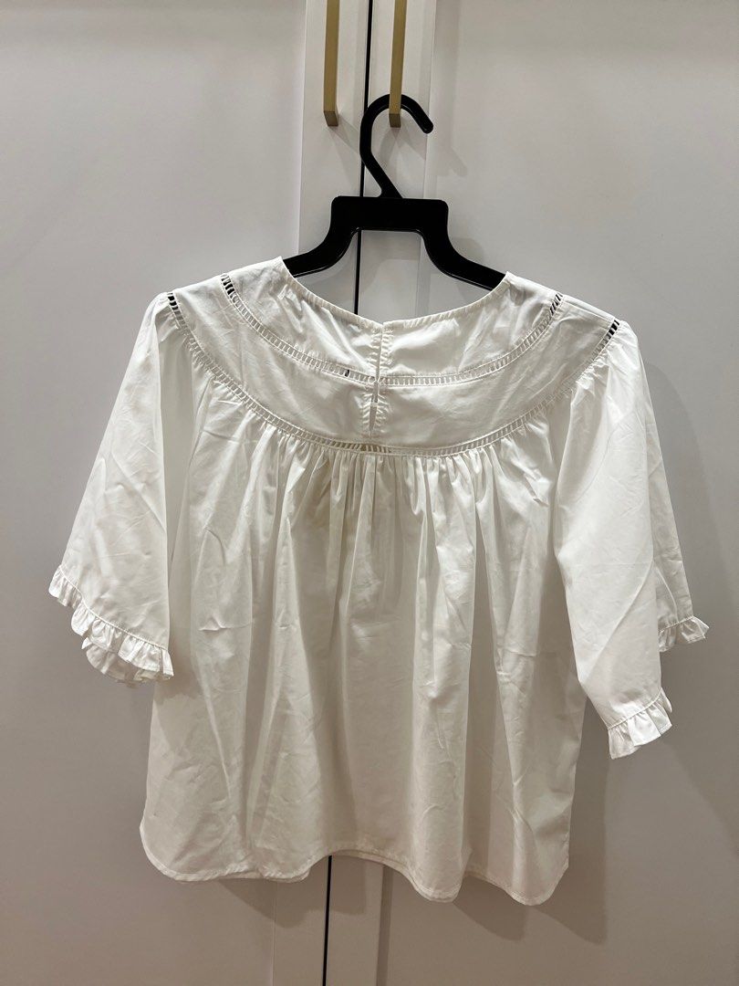 LB BNWT Juli Ladder Trim Relaxed Top S, Women's Fashion, Tops, Blouses ...