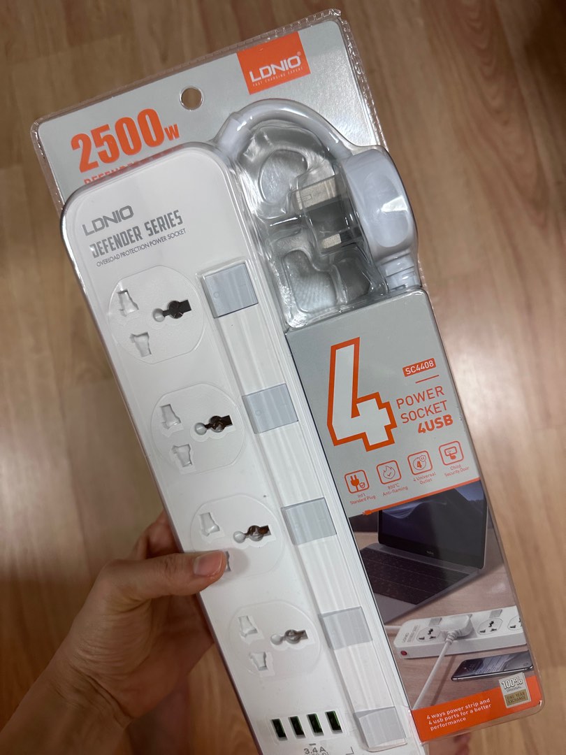 LDNIO power socket 4USB - SC4408, TV & Home Appliances, Electrical ...