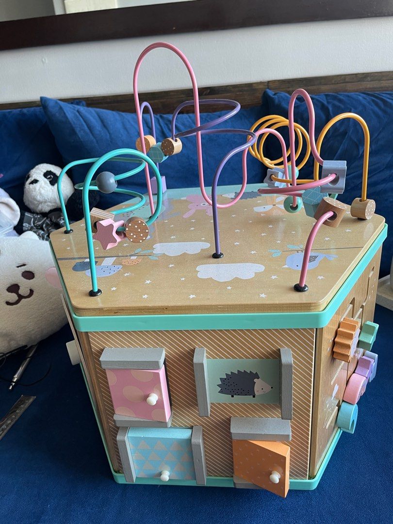 Learning Wooden Hexagon Box, Babies & Kids, Infant Playtime on Carousell