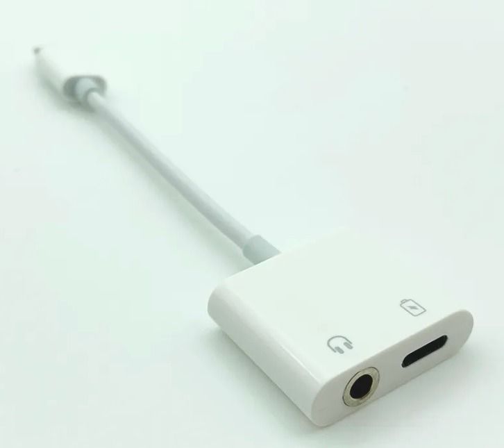 Lighting to AUX 3.5mm Audio Earphone Headset 2 in 1 Dual Adapter ...