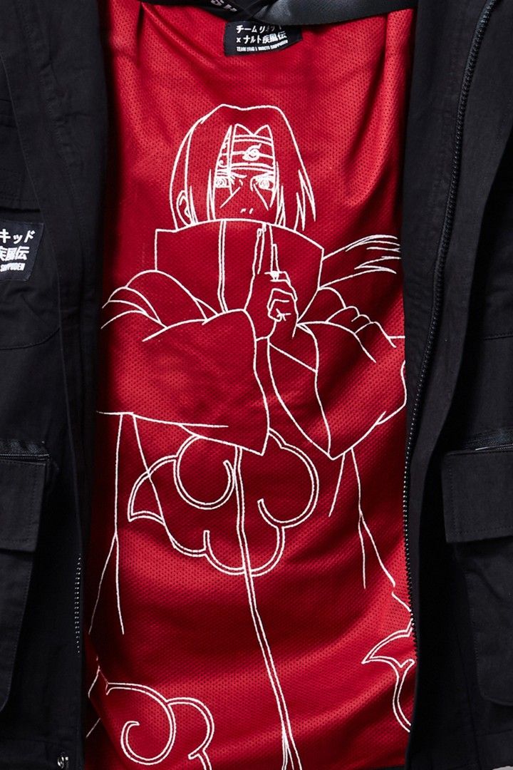 Liquid x Naruto Akatsuki Tsukuyomi Itachi Packable Tech Jacket, Men's ...