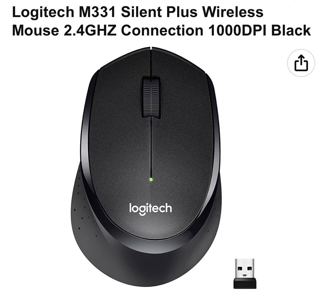 Logitech M331 Silent Plus Wireless Mouse, Computers & Tech, Parts ...