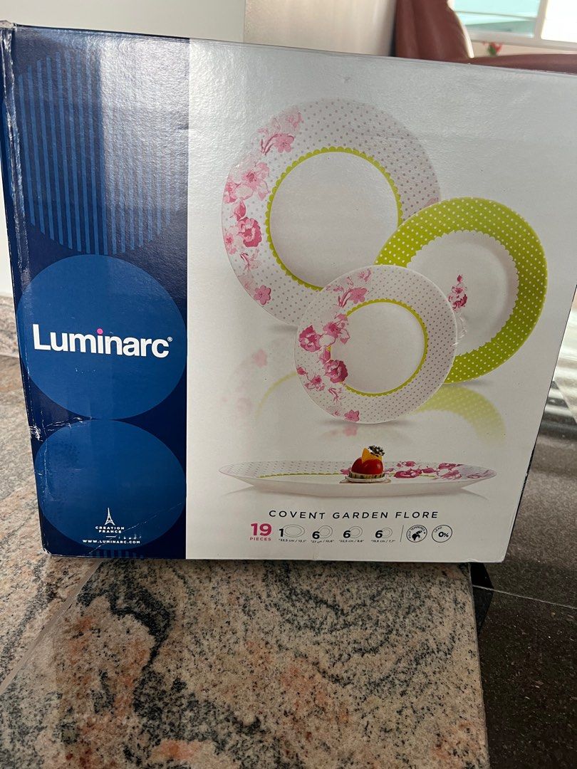 Luminarc convent garden flore 19 pieces, Furniture & Home Living ...