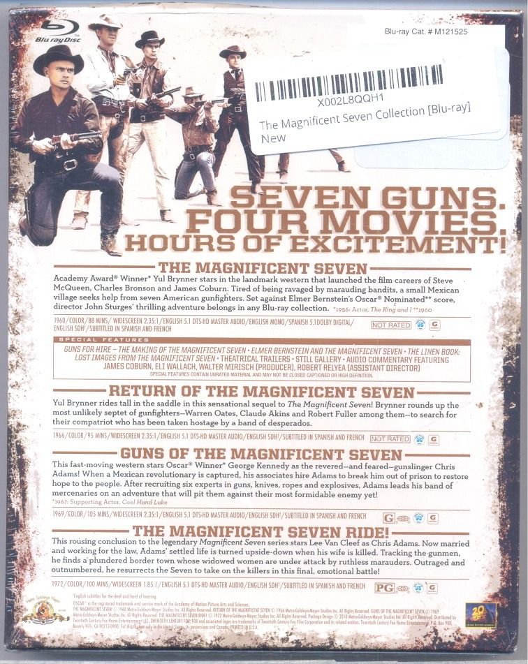 Magnificent Seven Collection [ Blu-Ray ], Hobbies & Toys, Music & Media ...