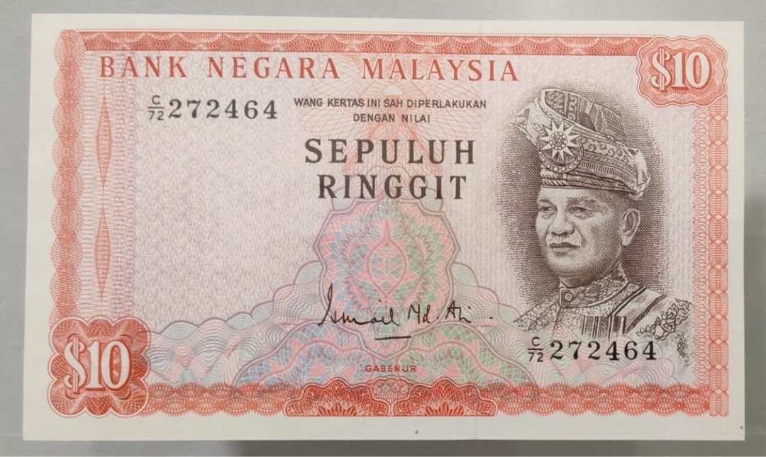 Malaysia 10 ringgit AUNC, Hobbies & Toys, Collectibles & Memorabilia ...