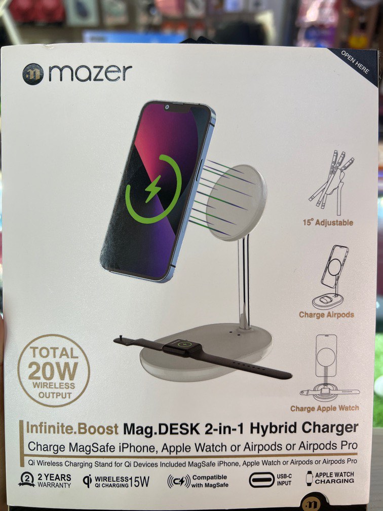 Mazer 2in1 hybrid wireless charger, Mobile Phones & Gadgets, Mobile ...