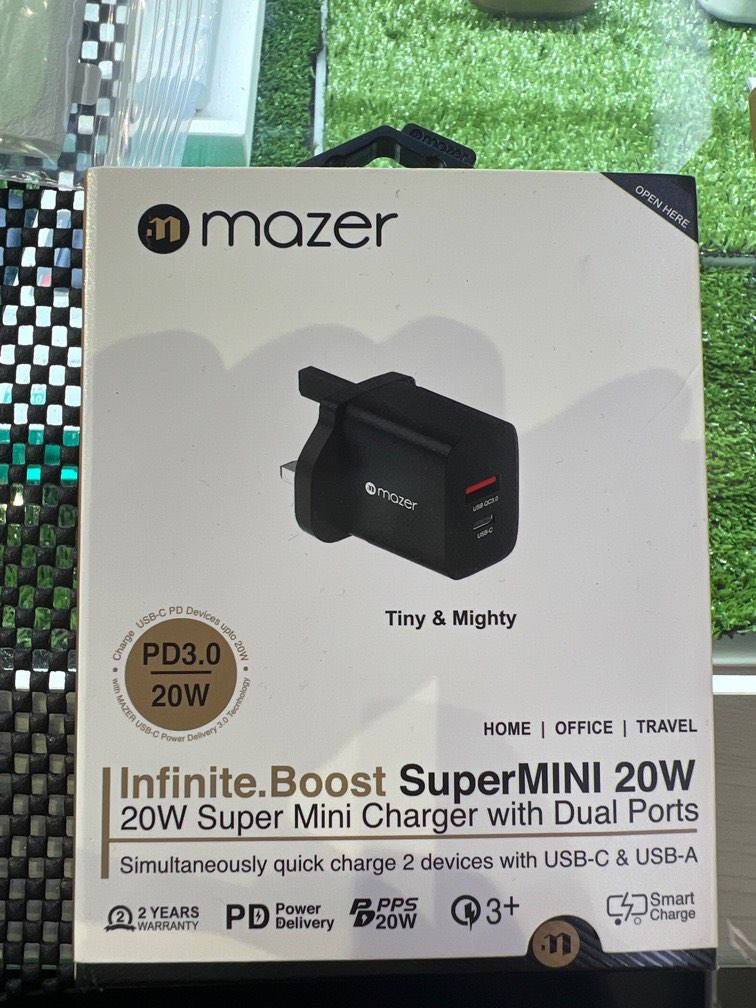 Mazer super mini 20w charger, Mobile Phones & Gadgets, Mobile & Gadget ...