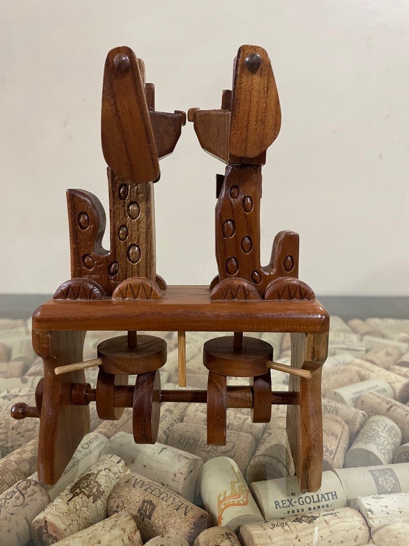 Mechanical Wooden Toy Dog with Winding Device, Hobbies & Toys, Toys ...