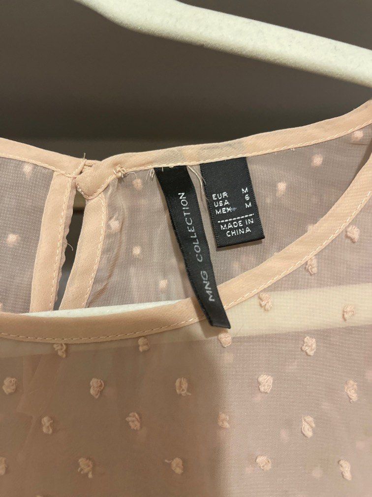 MNG Sheer See Through Top by Mango, Women's Fashion, Tops, Blouses on ...