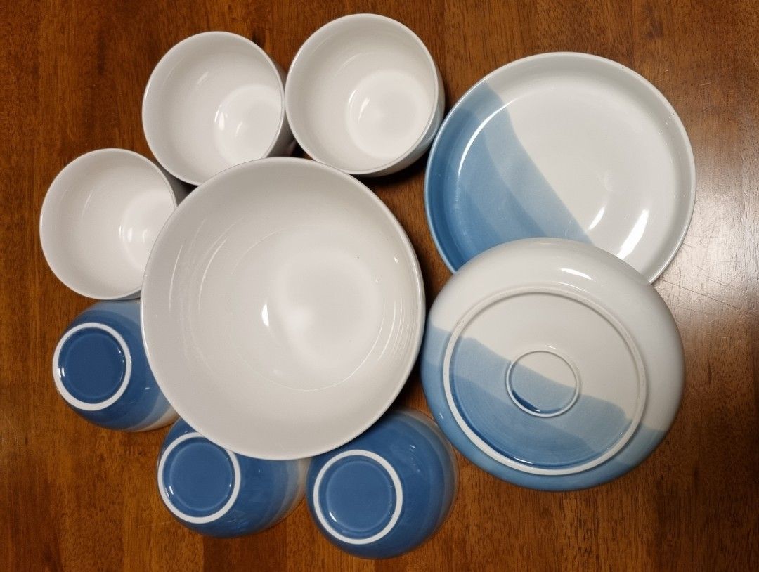 Modern Contemporary Dinnerware Set (11pcs), Furniture & Home Living ...