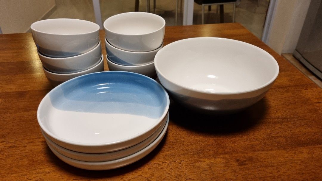 Modern Contemporary Dinnerware Set (11pcs), Furniture & Home Living ...