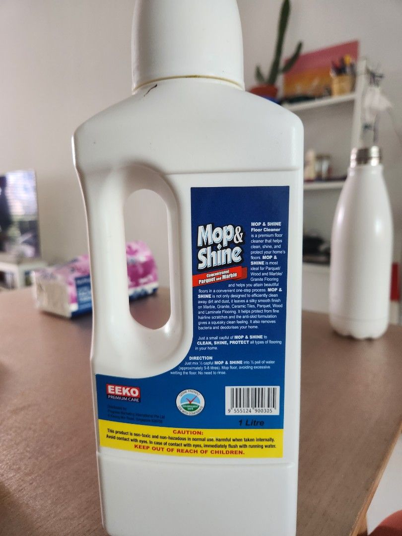 Mop & Shine Concentrated Parquet and Marble Floor Cleaner, Furniture & Home Living, Cleaning ...