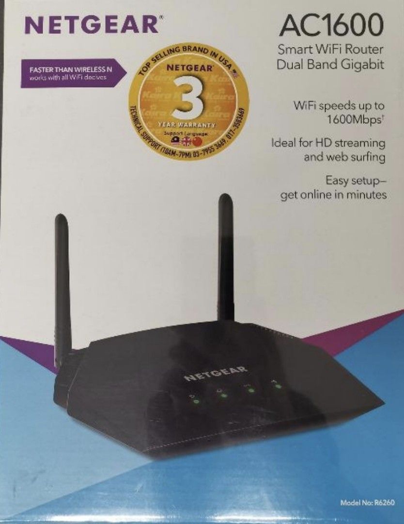 Netgear AC1600 Router, Computers & Tech, Parts & Accessories ...