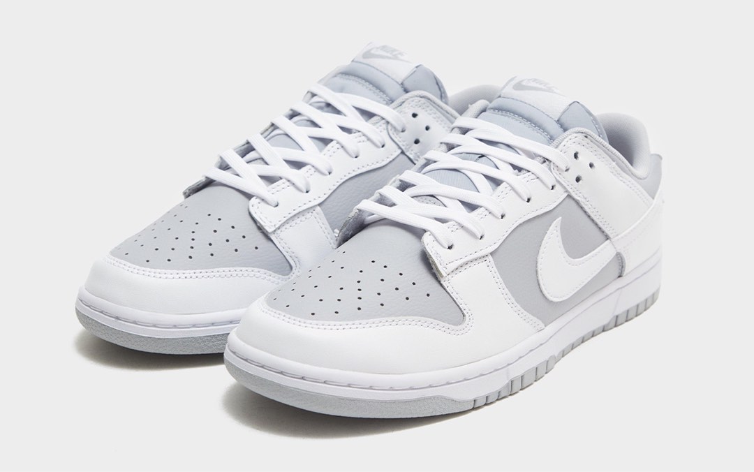 Nike Dunk Low Grey White, Women's Fashion, Footwear, Sneakers on Carousell