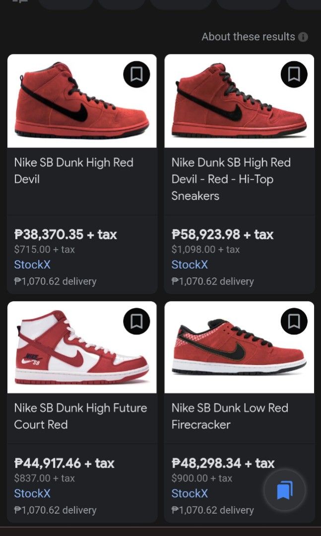 Nike Dunk SB High Red Devil US 6.5, Men's Fashion, Footwear, Casual ...