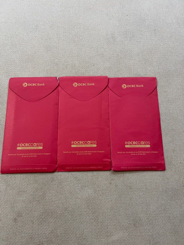 OCBC Red Packets (All 3 packs), Hobbies & Toys, Stationery & Craft ...