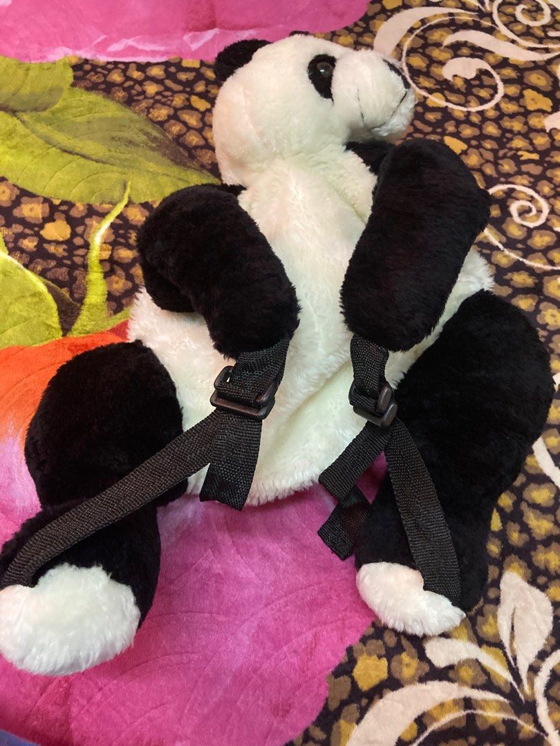 Panda furry backpack/ shoulder pack, Women's Fashion, Bags & Wallets ...