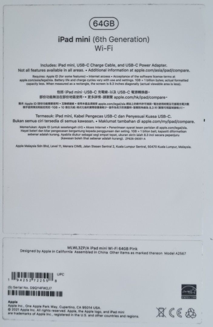 PINK iPad Mini 6th generation Wi-Fi, Mobile Phones & Gadgets, Tablets ...