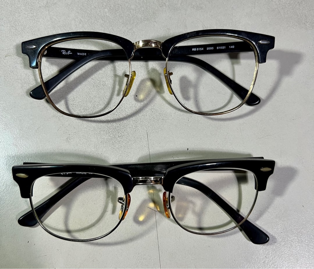 Pre-loved browline/clubmaster style eyeglasses, Men's Fashion, Watches ...