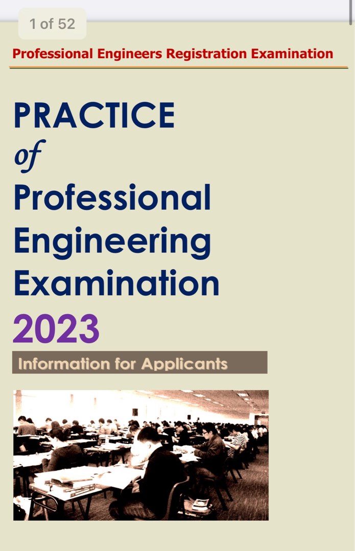 Professional engineering examination (PPE) Singapore, Hobbies & Toys ...