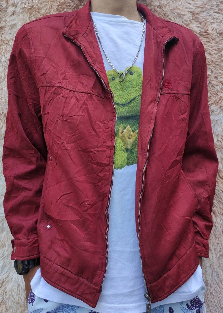 Red Jacket, Men's Fashion, Coats, Jackets and Outerwear on Carousell