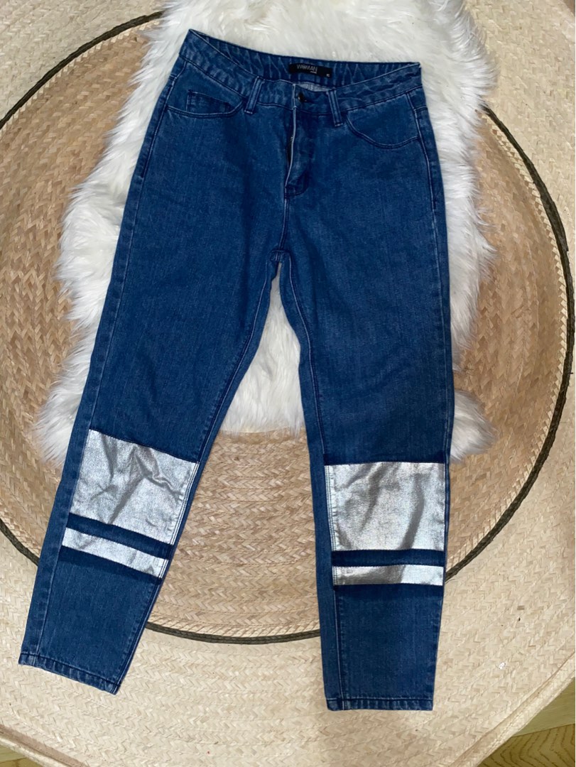 Reflective Jeans, Women's Fashion, Bottoms, Jeans on Carousell
