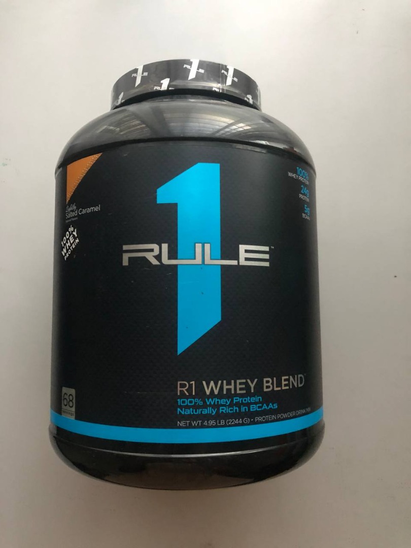 Rule 1 R1 Whey Protein Blend Powder 5Lbs (Salted Caramel), Health ...