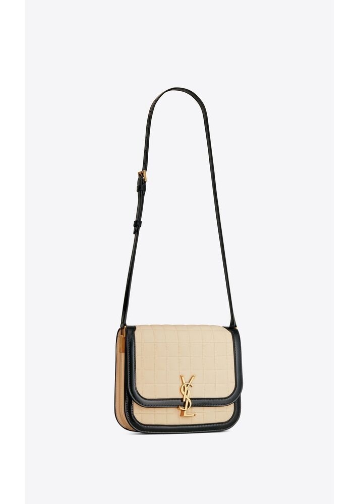 SAINT LAURENT YSL SOLFERINO MEDIUM SUPPLE SATCHEL IN QUILTED SUEDE Bag ...